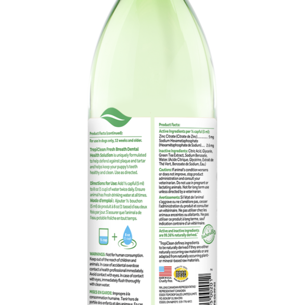 TropiClean Fresh Breath Dental Health Solution for Puppies - TropiClean ...