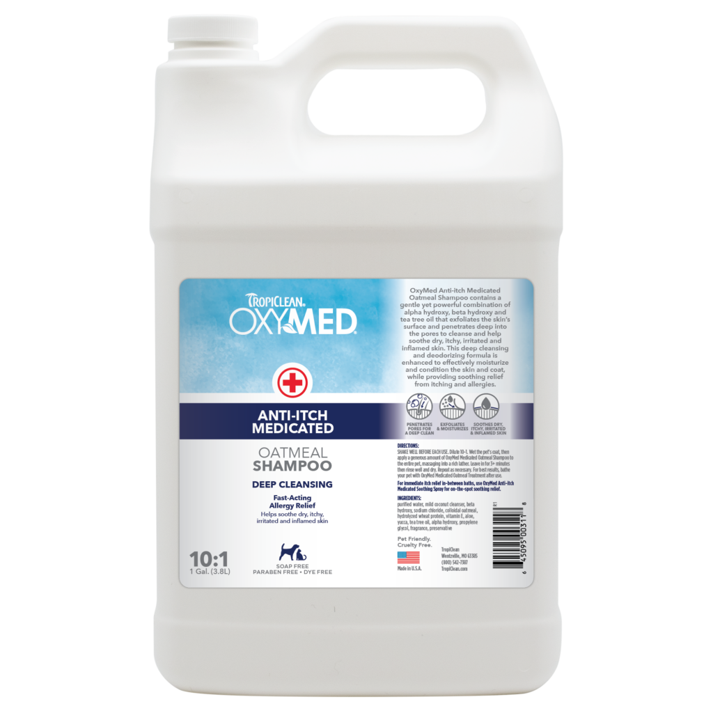 TropiClean Oxymed Anti-Itch Medicated Shampoo for Dogs and Cats ...