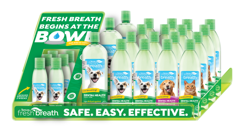 Fresh Breath Shelf Display DHS Acrylic - TropiClean Pet Products for Dogs and Cats